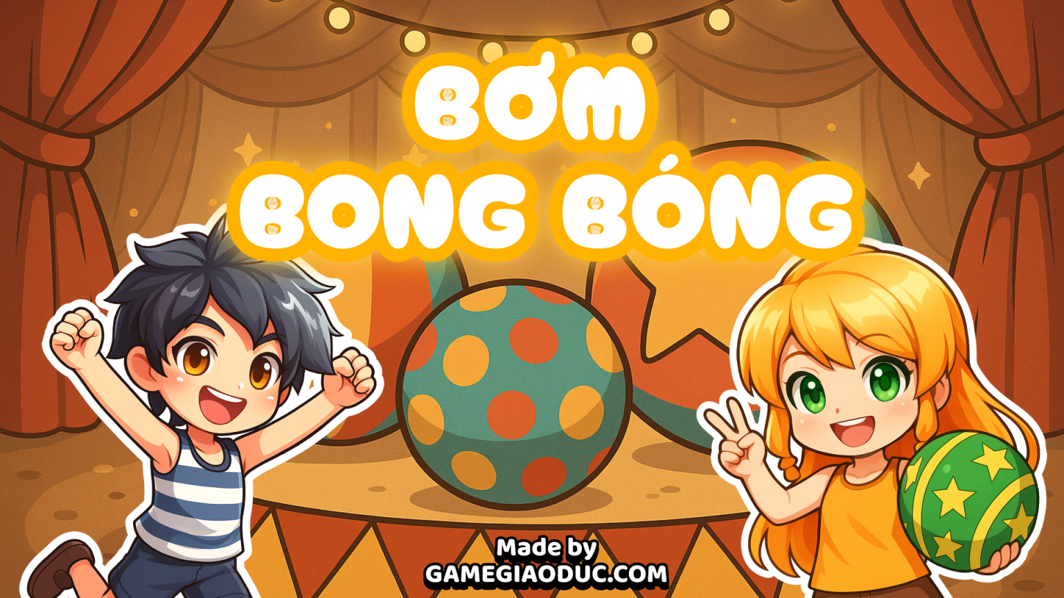 Bơm bong bóng – Game giáo dục
